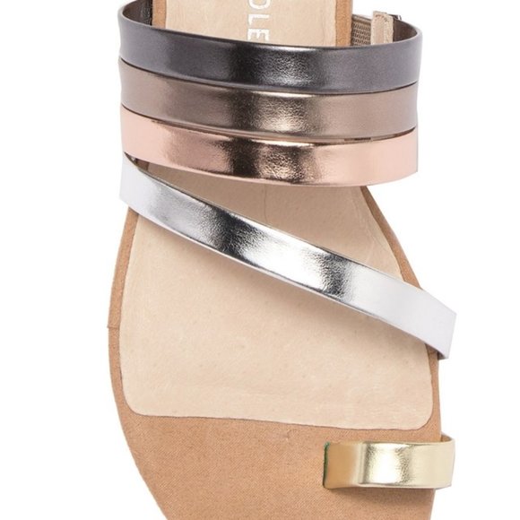 Kenneth Cole | Shoes | New Kenneth Cole Metallic Valen Scroll Sandals ...
